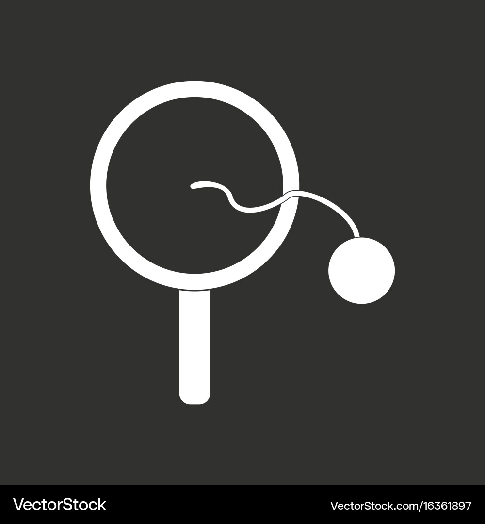 White icon on black background kids racket Vector Image