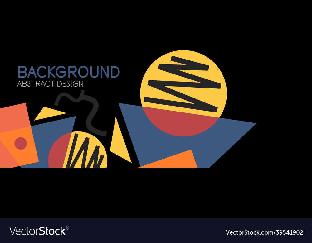 Abstract Background Blocks Lines Triangles Vector Image