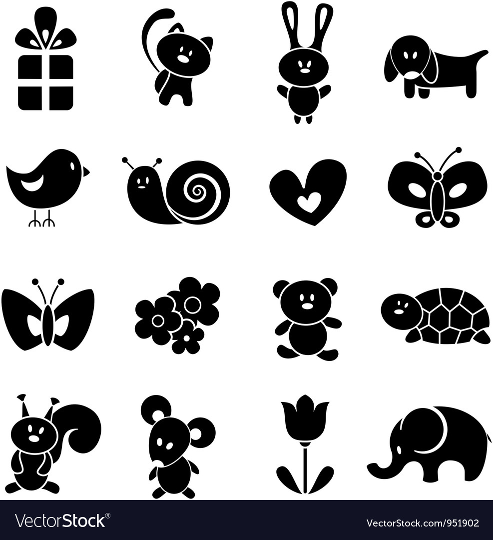 Baicon set Royalty Free Vector Image - VectorStock
