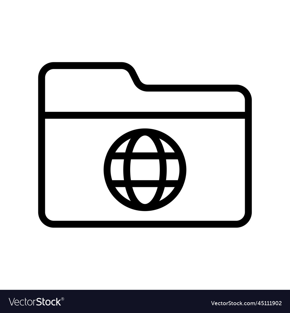 Browsing folder icon Royalty Free Vector Image