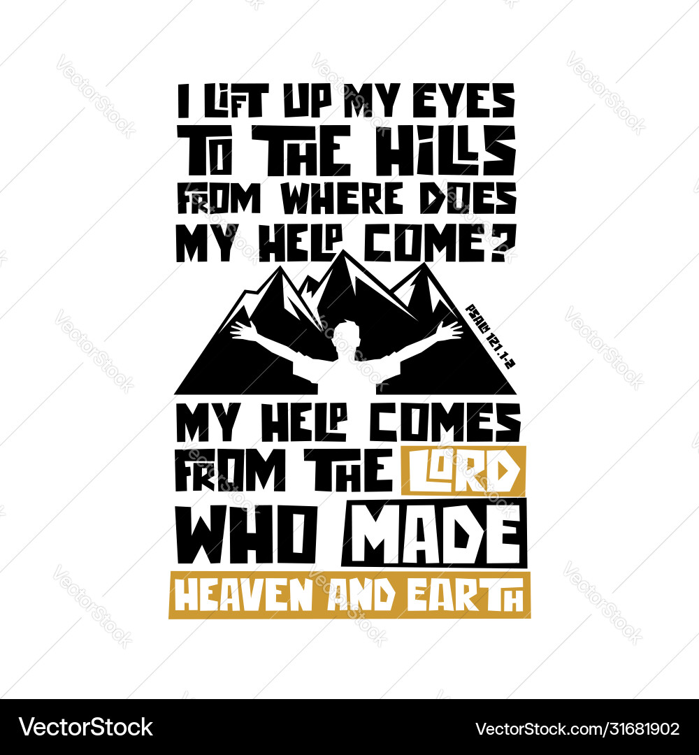 Christian typography lettering and biblical Vector Image