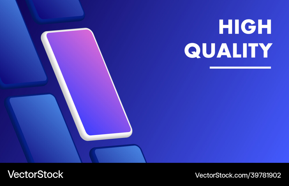 Devices advertisement banner mockup smartphones Vector Image