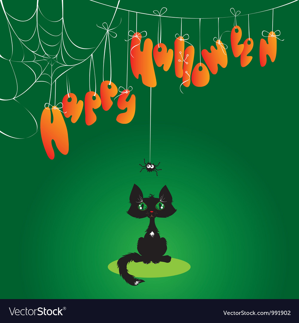 Funny halloween and spider Royalty Free Vector Image
