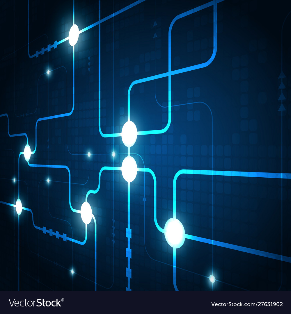 High tech technology geometric Royalty Free Vector Image