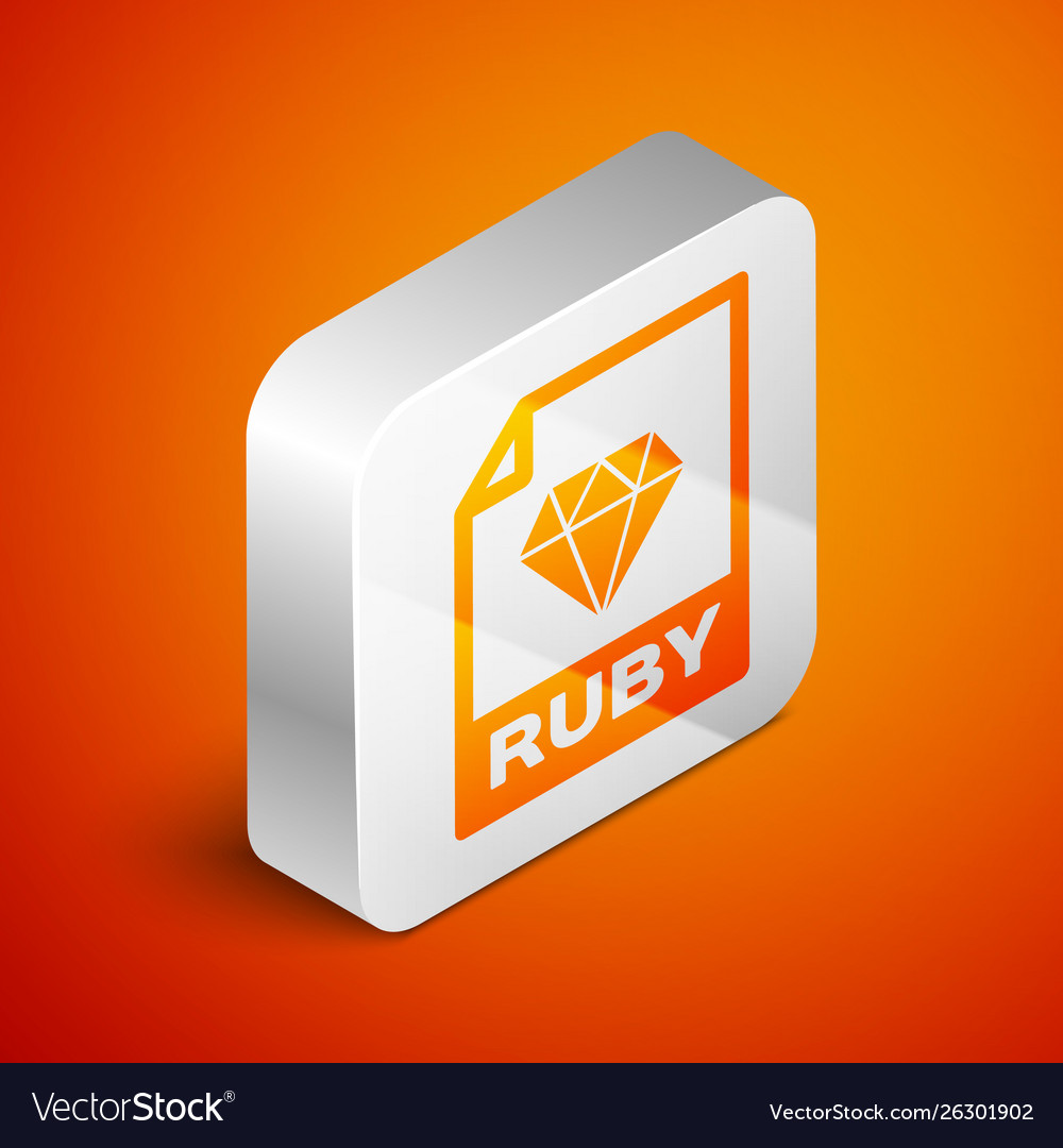 Isometric ruby file document icon download ruby Vector Image Isometric ruby file document icon download ruby Vector Image