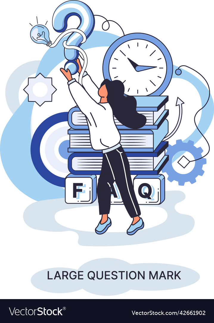 Ladge question mark problem and solution concept Vector Image