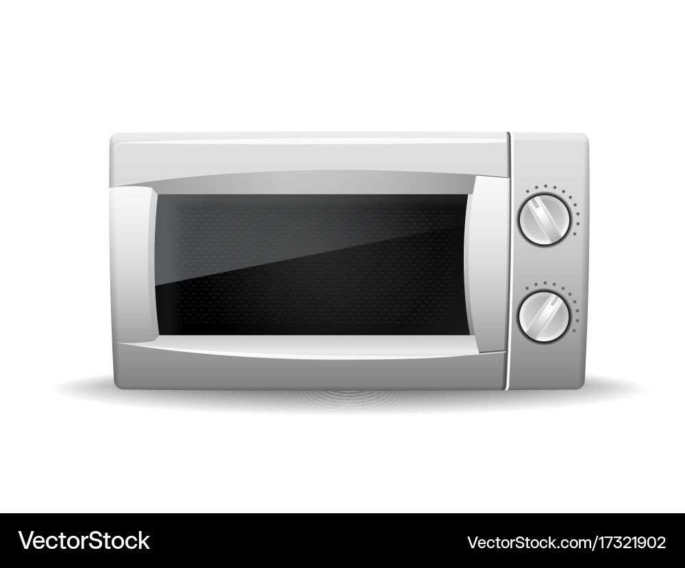 Microwave oven isolated on white Royalty Free Vector Image