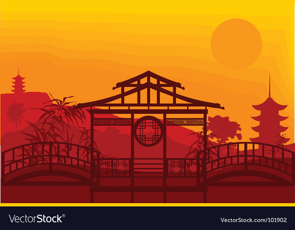 Pagoda Royalty Free Vector Image - VectorStock