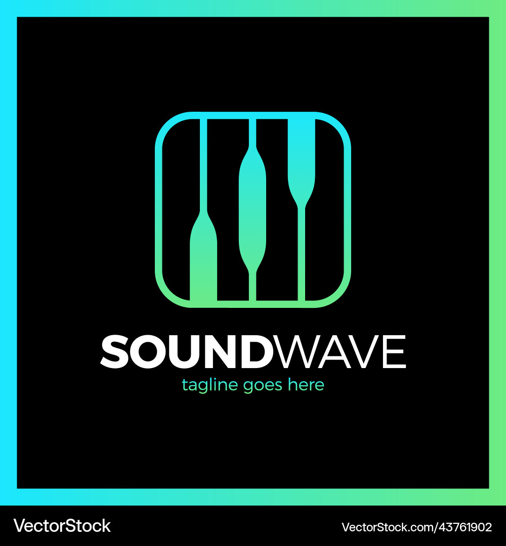 Round square radio signal logo Royalty Free Vector Image