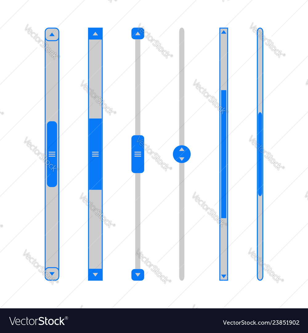 Scroll Bar Set Royalty Free Vector Image VectorStock