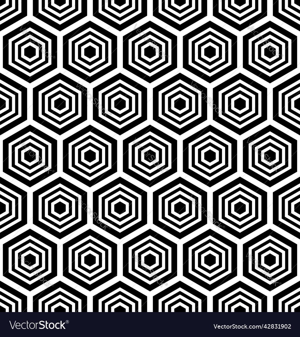Seamless hexagons pattern Royalty Free Vector Image