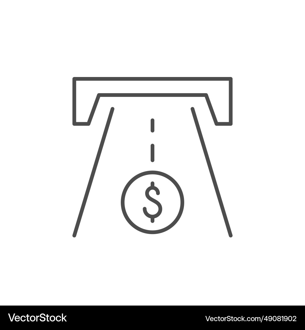Turnpike or toll road line icon Royalty Free Vector Image