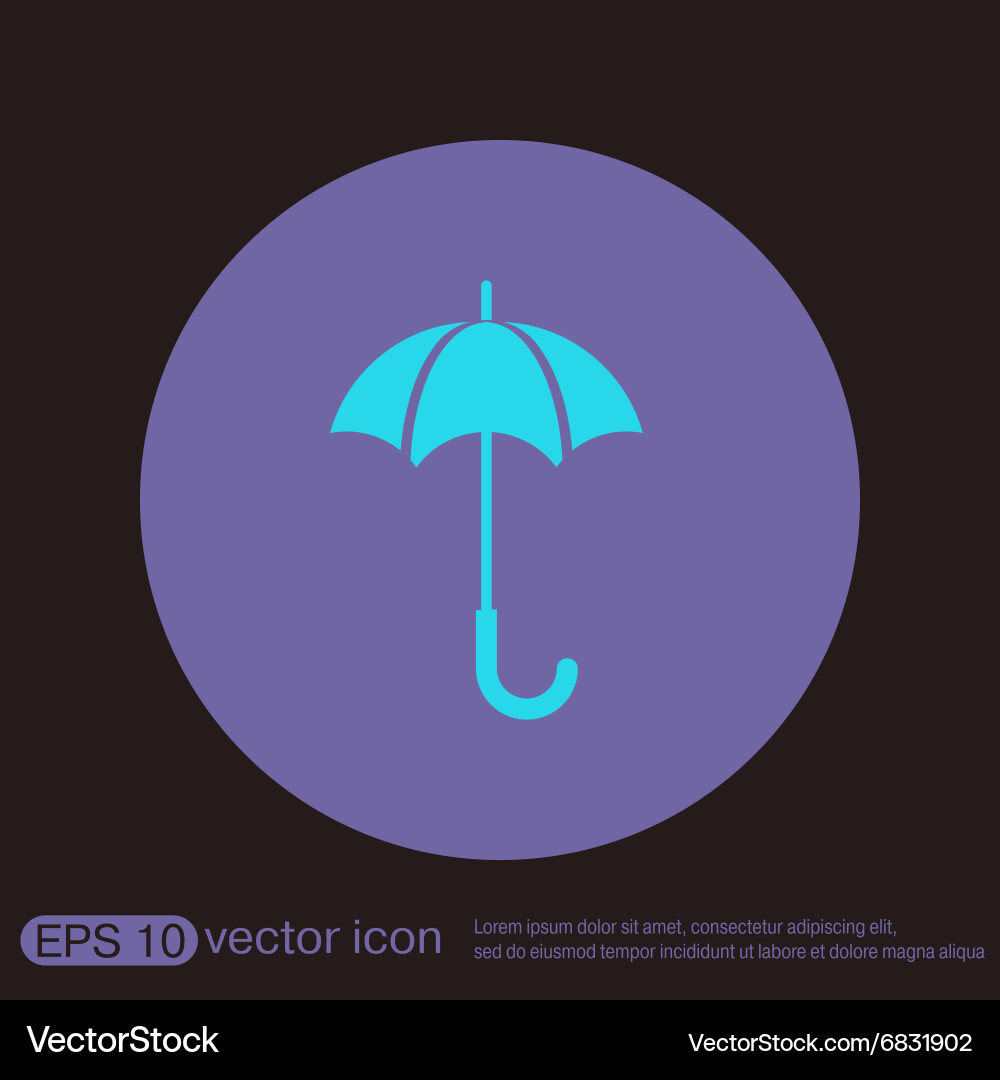 Umbrella icon protection from rain and moisture Vector Image