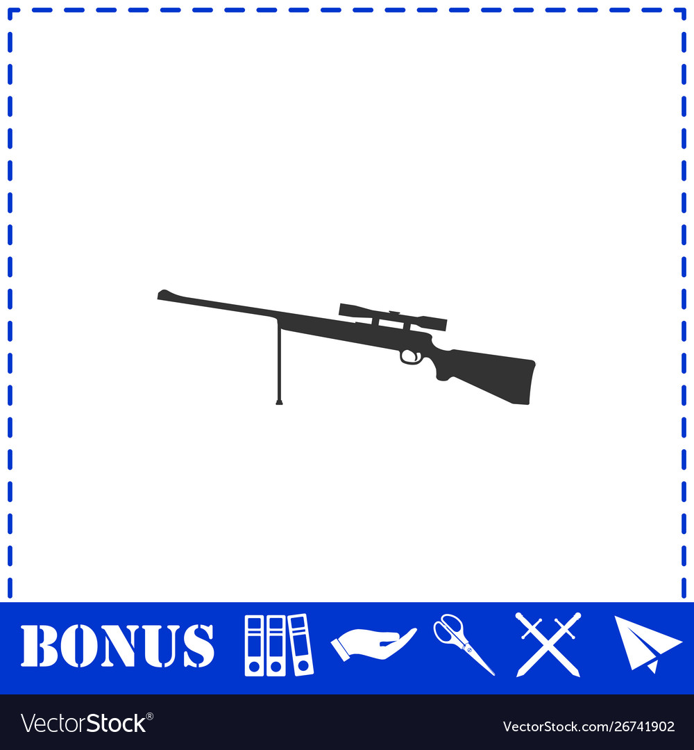 Weapon icon flat Royalty Free Vector Image - VectorStock