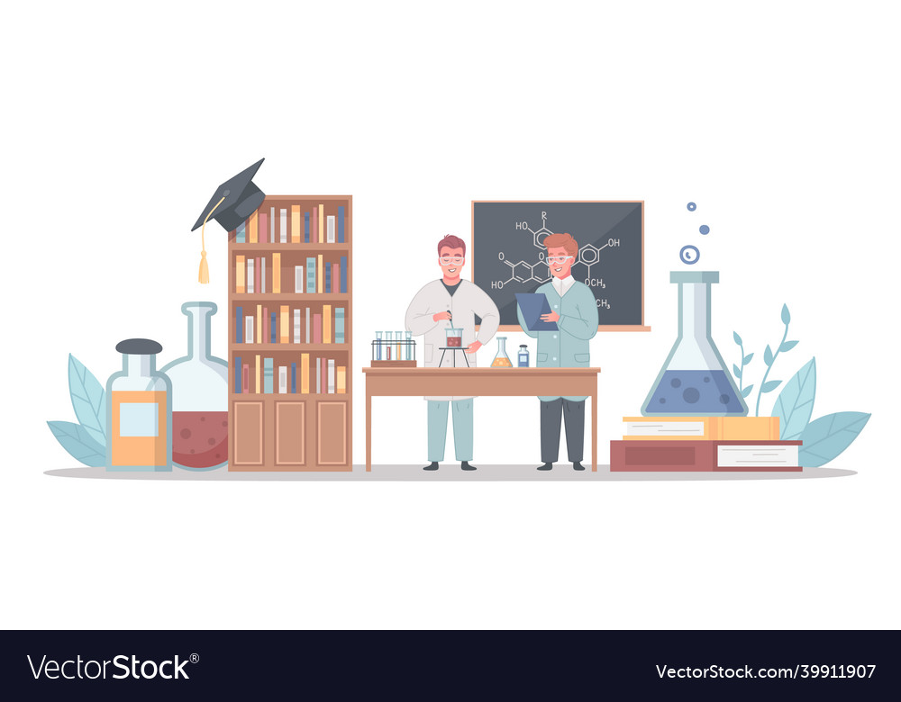 College university cartoon composition Royalty Free Vector College university cartoon composition Royalty Free Vector