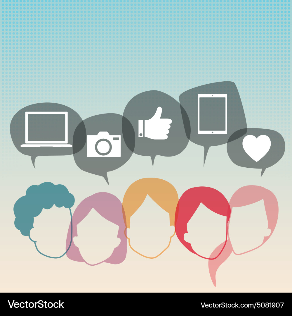 Color group of people Royalty Free Vector Image