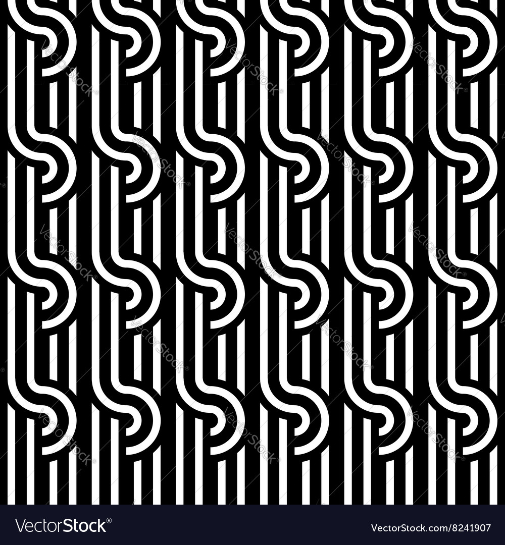 Design seamless monochrome interlaced pattern Vector Image Design seamless monochrome interlaced pattern Vector Image