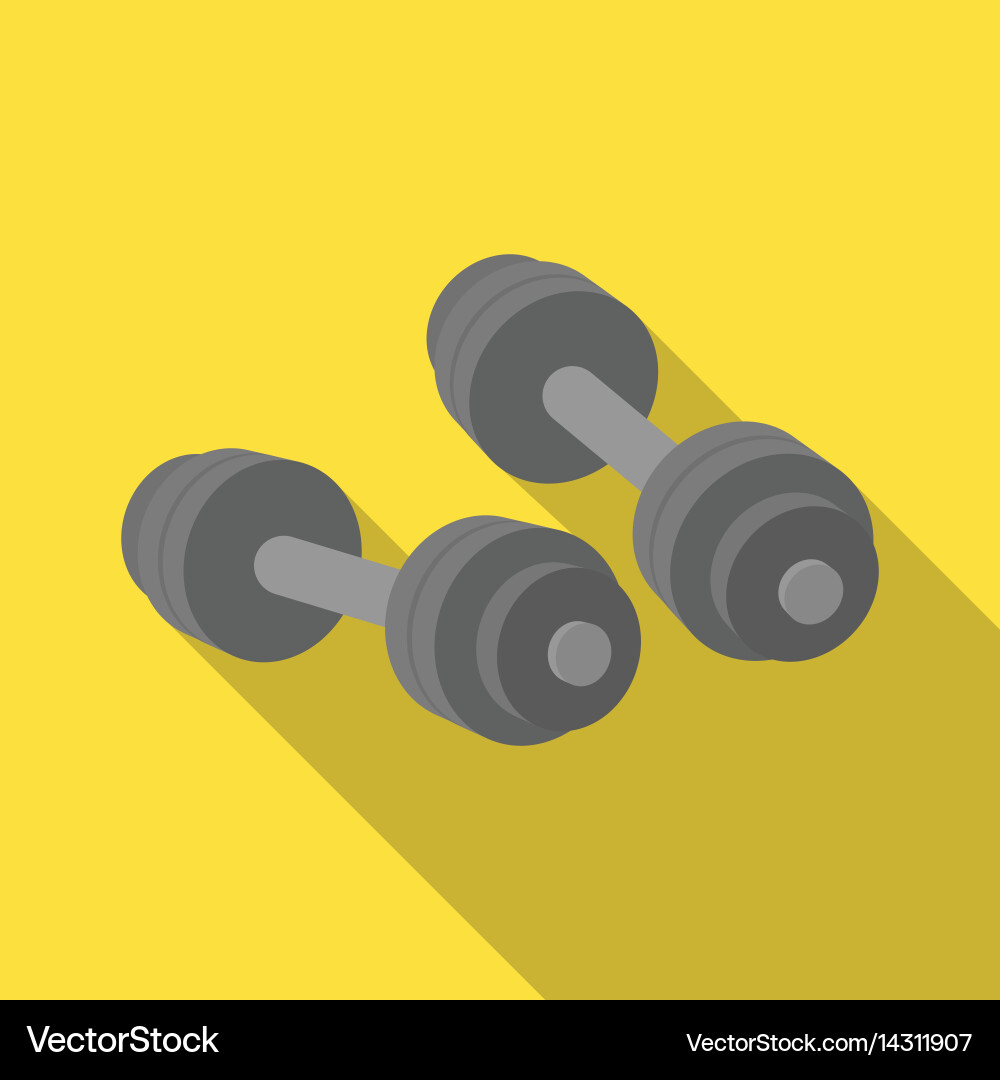 Dumbbells icon in flate style isolated on white Vector Image
