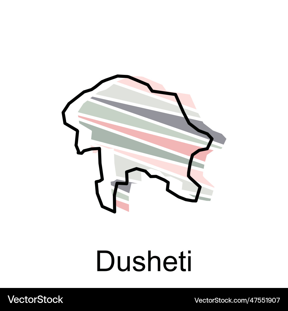 Dusheti map template map of europe design Vector Image