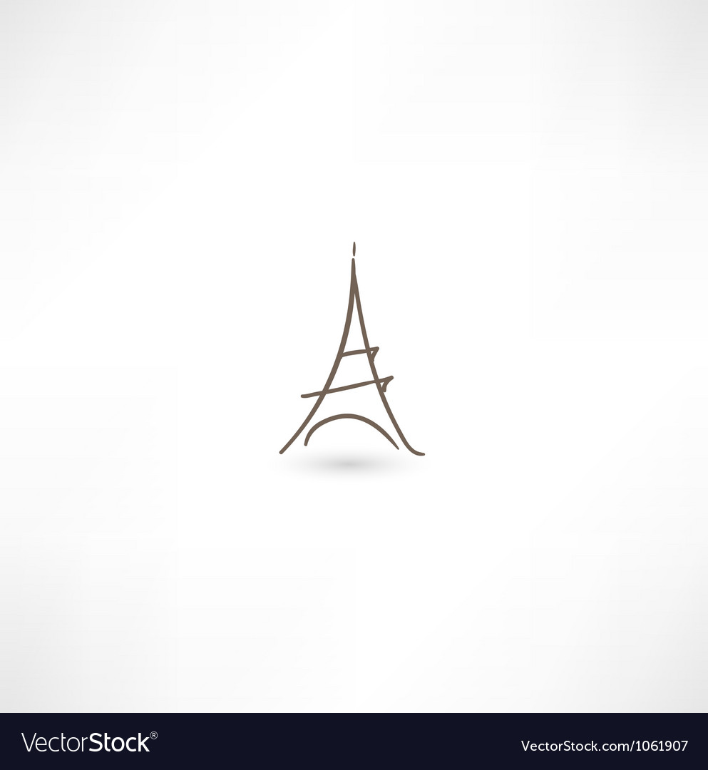 Eiffel tower icon Royalty Free Vector Image - VectorStock