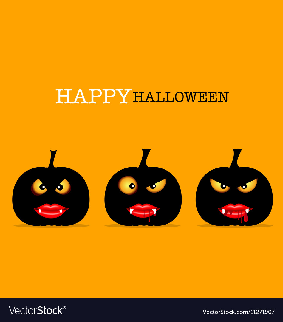 Happy halloween background with pumpkin Royalty Free Vector