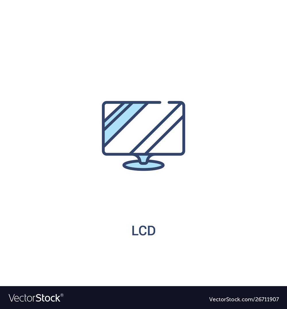 Lcd concept 2 colored icon simple line element Vector Image
