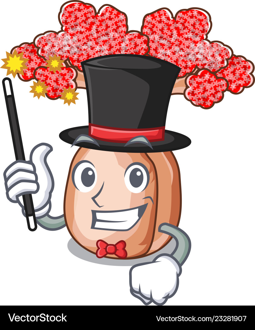 Magician bottle shaped tree on a cartoon Vector Image