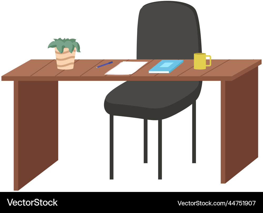 Organization of workplace employee design Vector Image