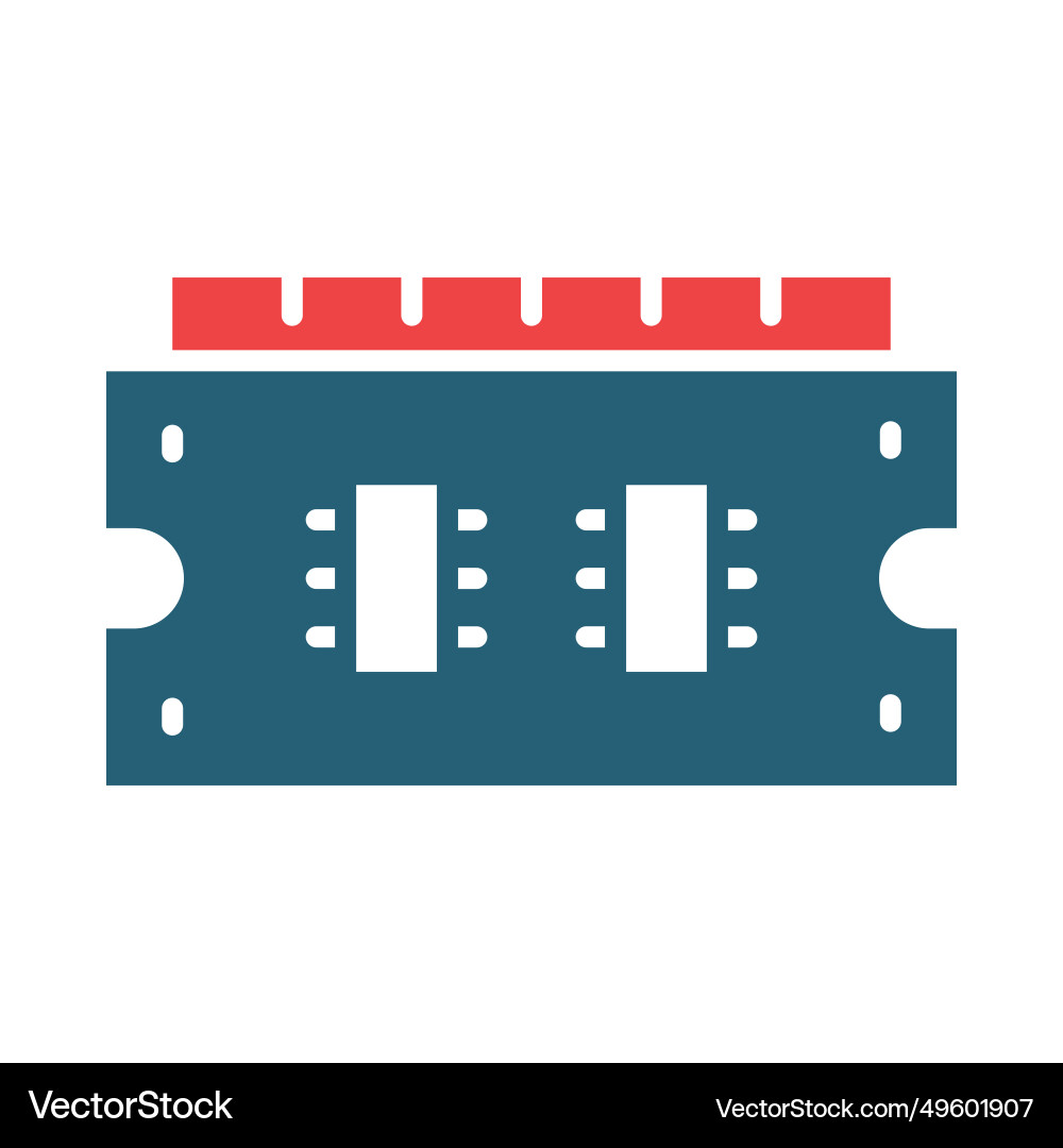 Ram glyph two color icons for personal Royalty Free Vector