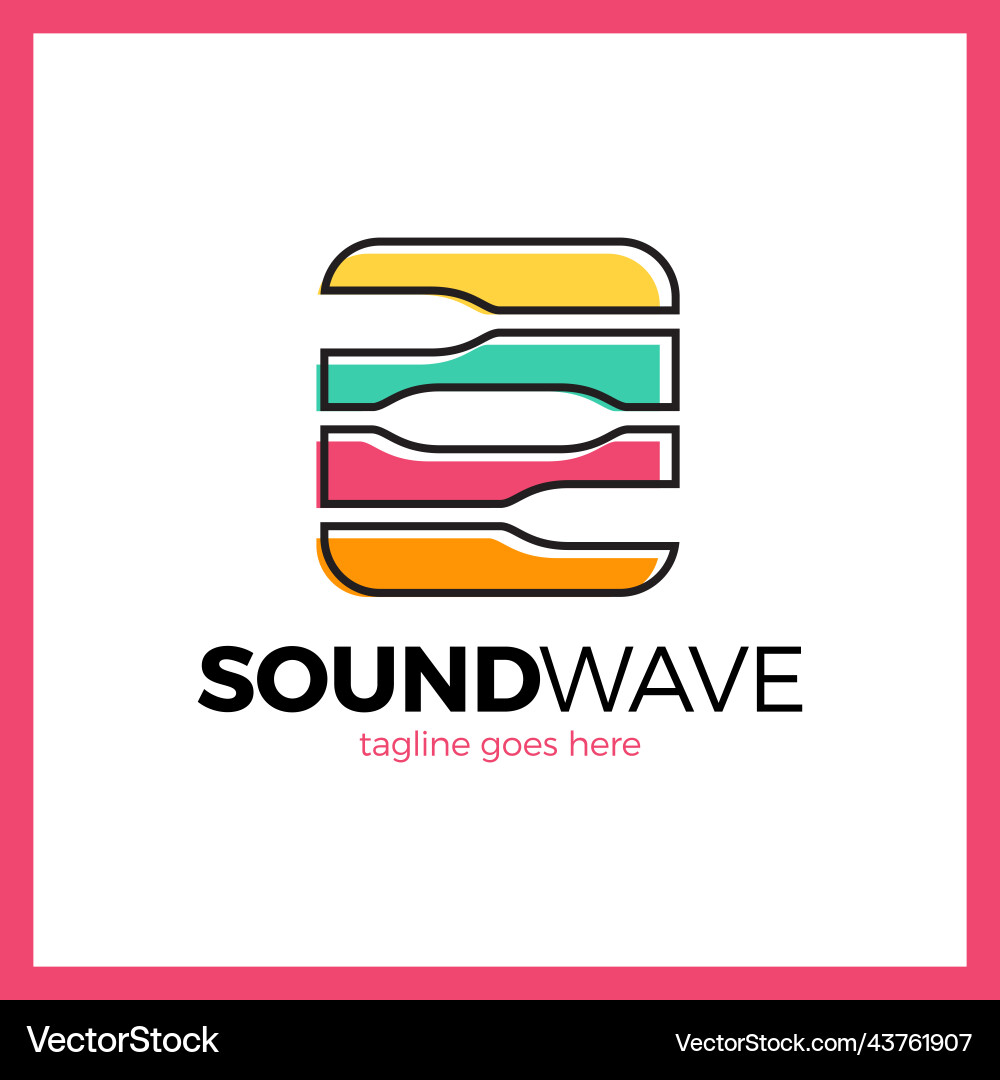 Round square radio signal logo Royalty Free Vector Image