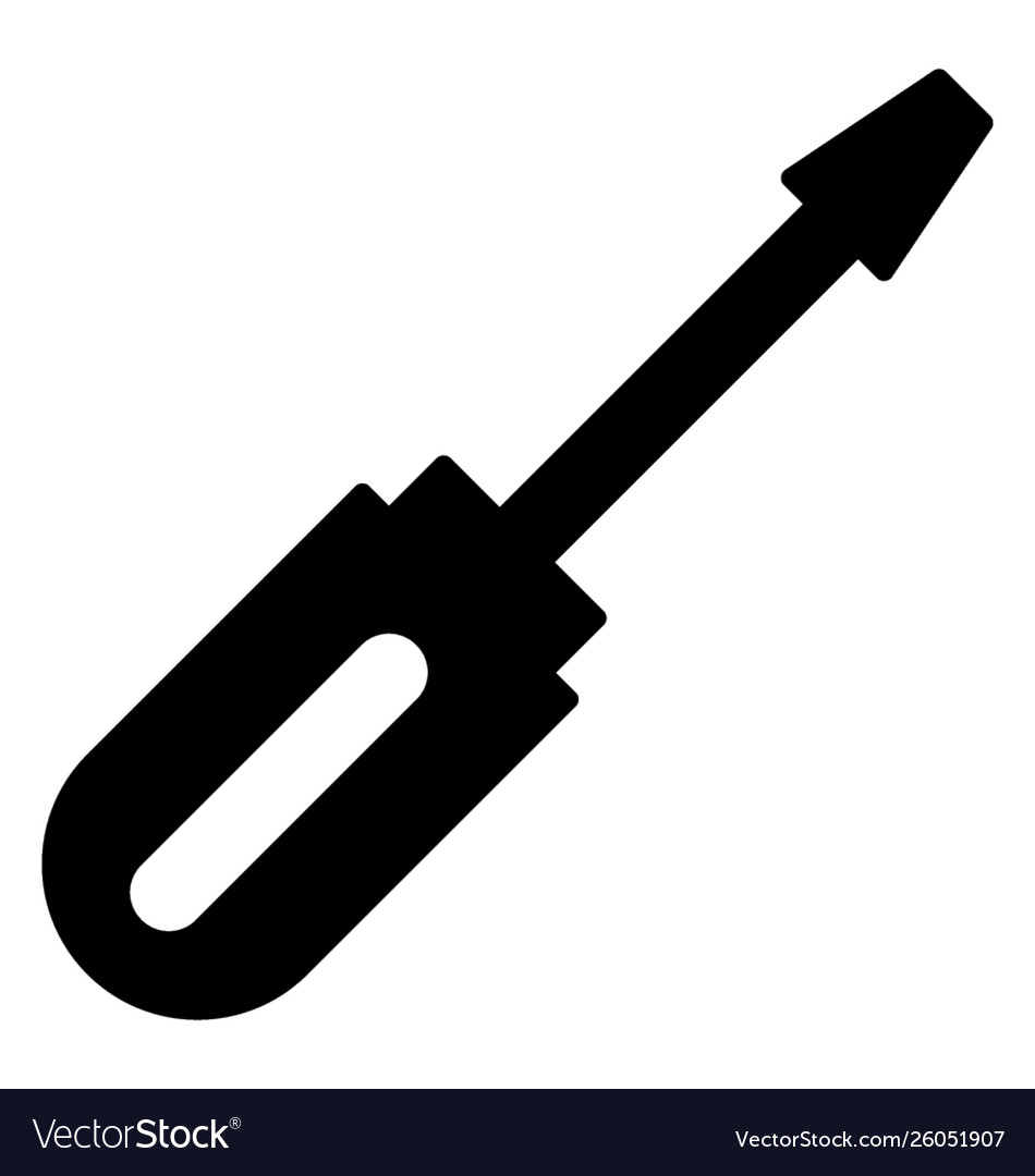 Screwdriver technical tool Royalty Free Vector Image