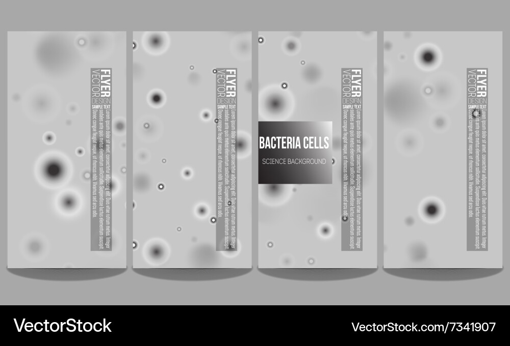 Set of modern flyers molecular research cells Vector Image