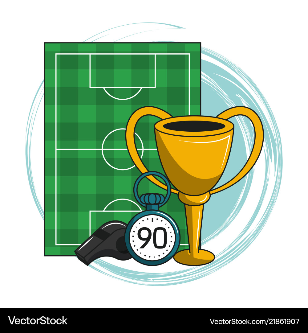 Soccer cartoon elements Royalty Free Vector Image