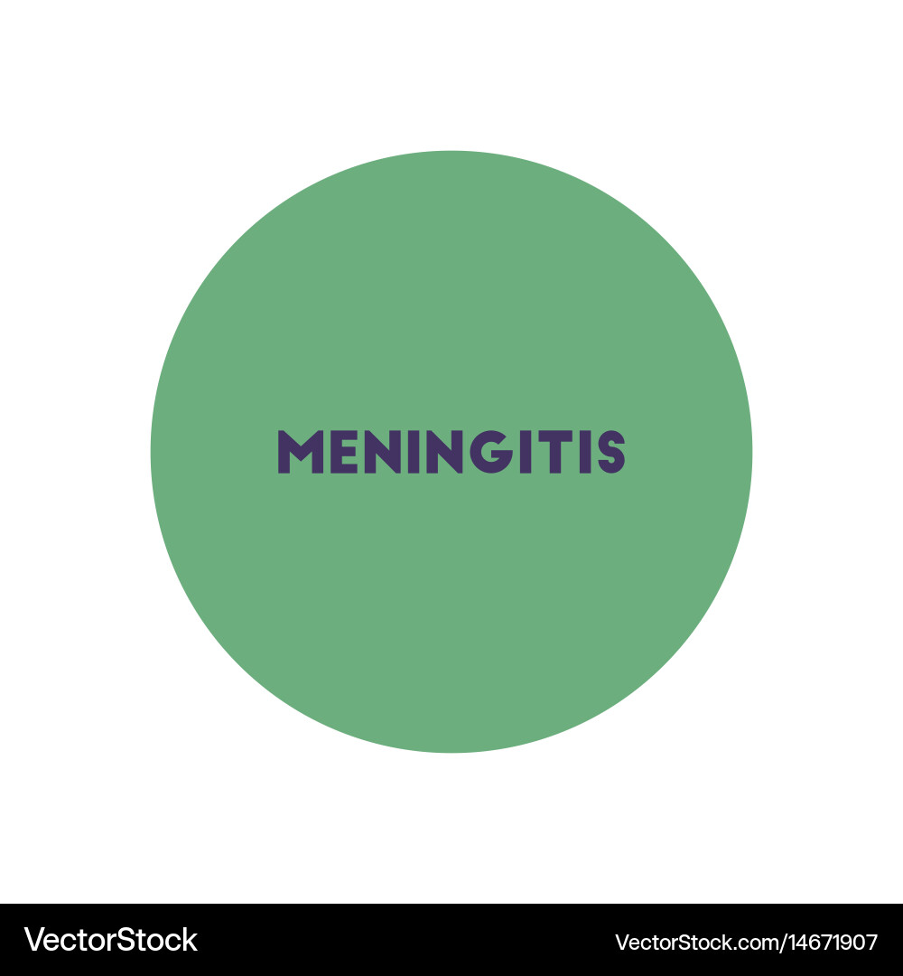 Stylish icon in color circle text meningitis Vector Image