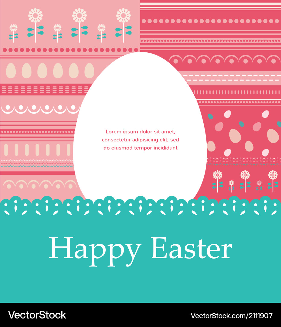 Template easter greeting card Royalty Free Vector Image