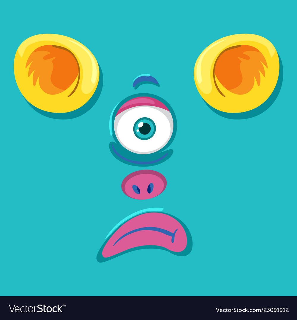 A monster face expression Royalty Free Vector Image