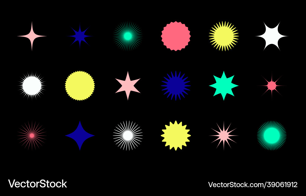 Abstract star shapes modern geometric trendy Vector Image
