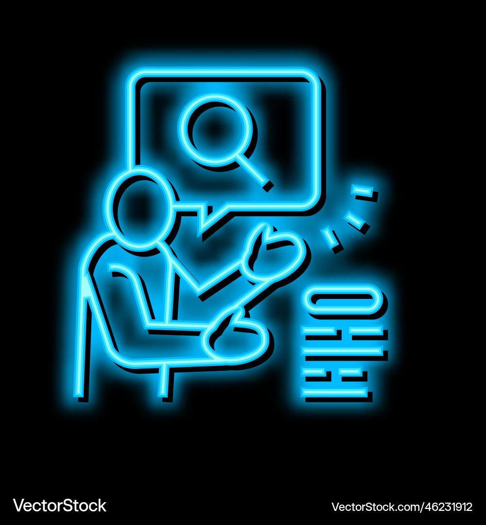 Advertising consumer neon glow icon Royalty Free Vector