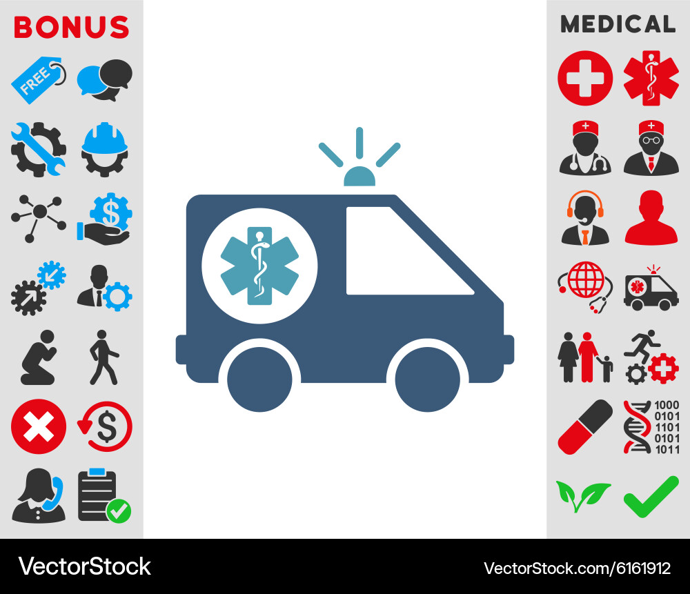 Ambulance car icon Royalty Free Vector Image - VectorStock
