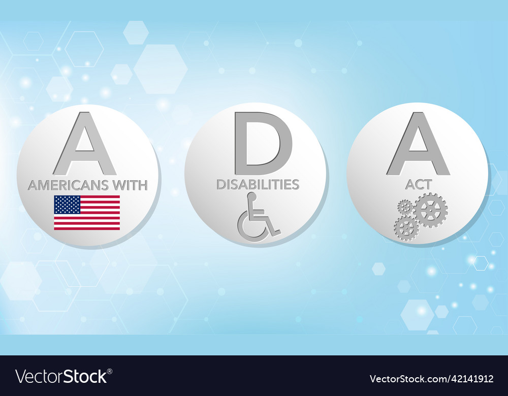 Americans with disabilities act ada search button Vector Image