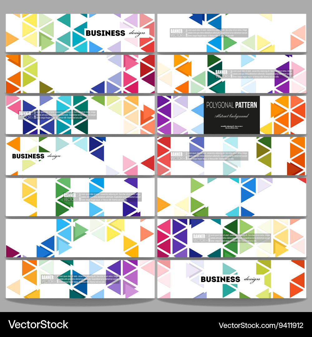 Banners set abstract colorful business background Vector Image