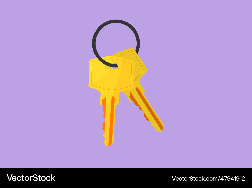 Character flat drawing stylized bunch of keys Vector Image