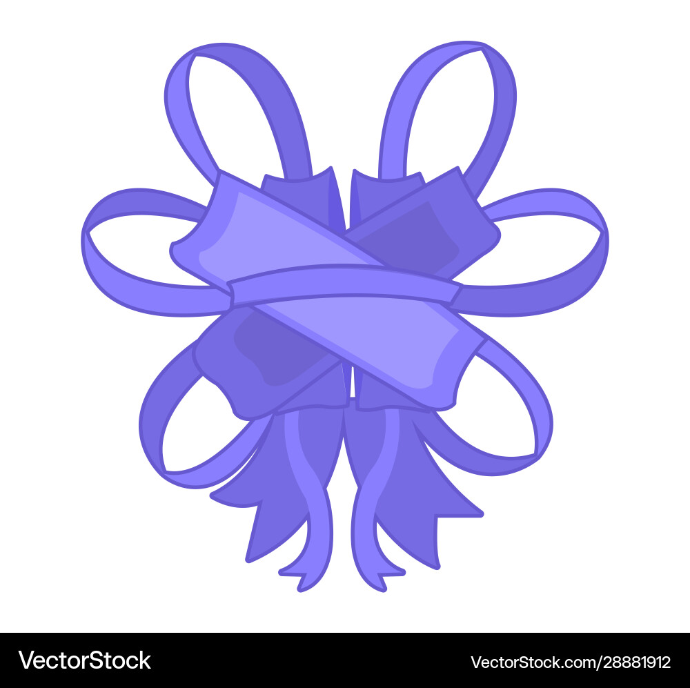Decorative Violet Bow With Ribbon Bow Royalty Free Vector