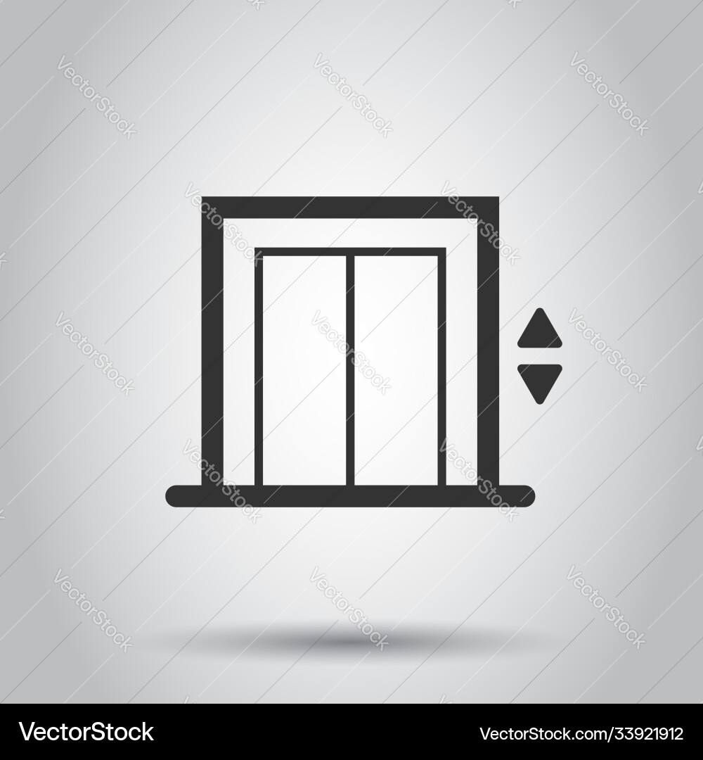 Elevator icon in flat style lift on white Vector Image