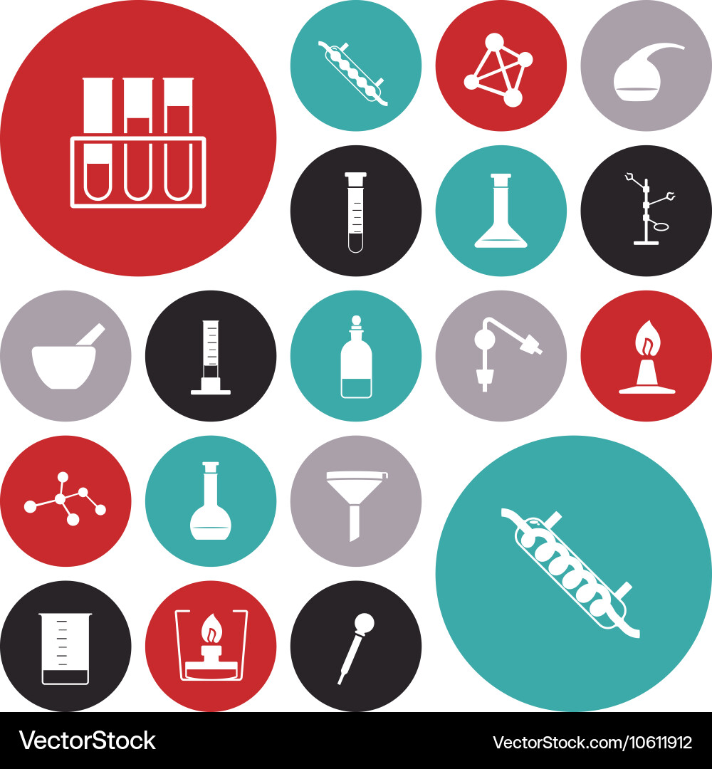 Icons for chemical Royalty Free Vector Image - VectorStock