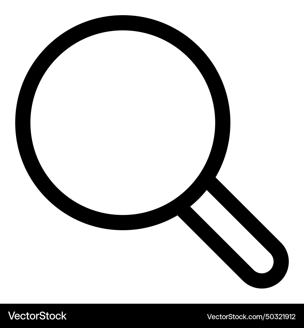 Magnifying glass flat icon isolated on white Vector Image