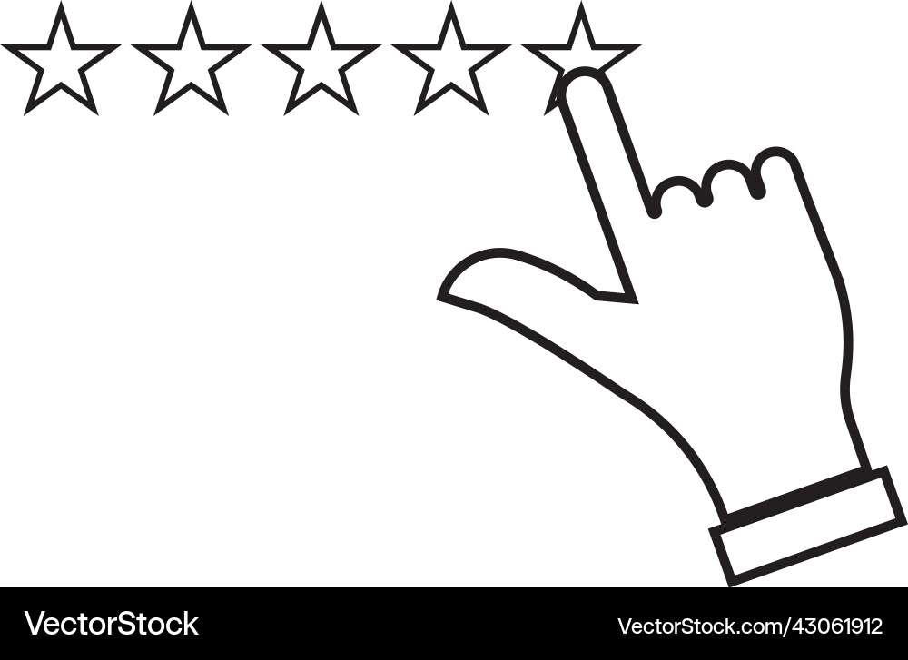 Rating or review icon Royalty Free Vector Image