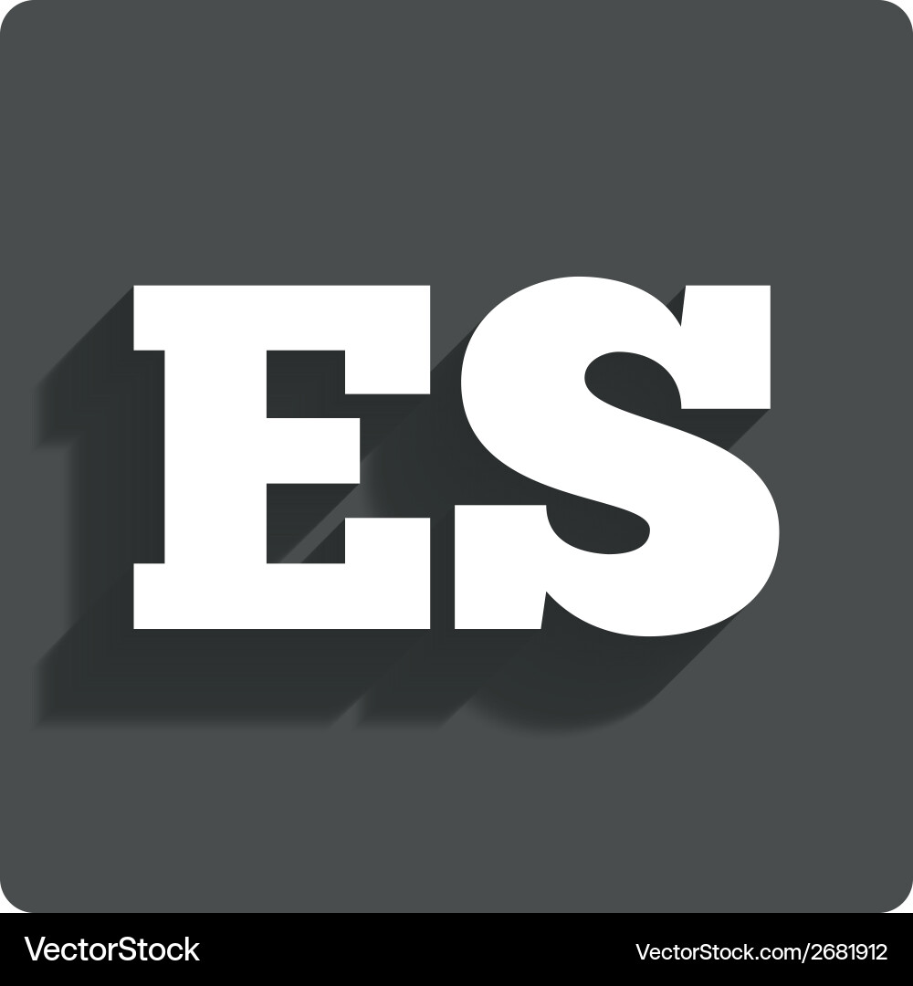 Spanish language sign icon es translation Vector Image