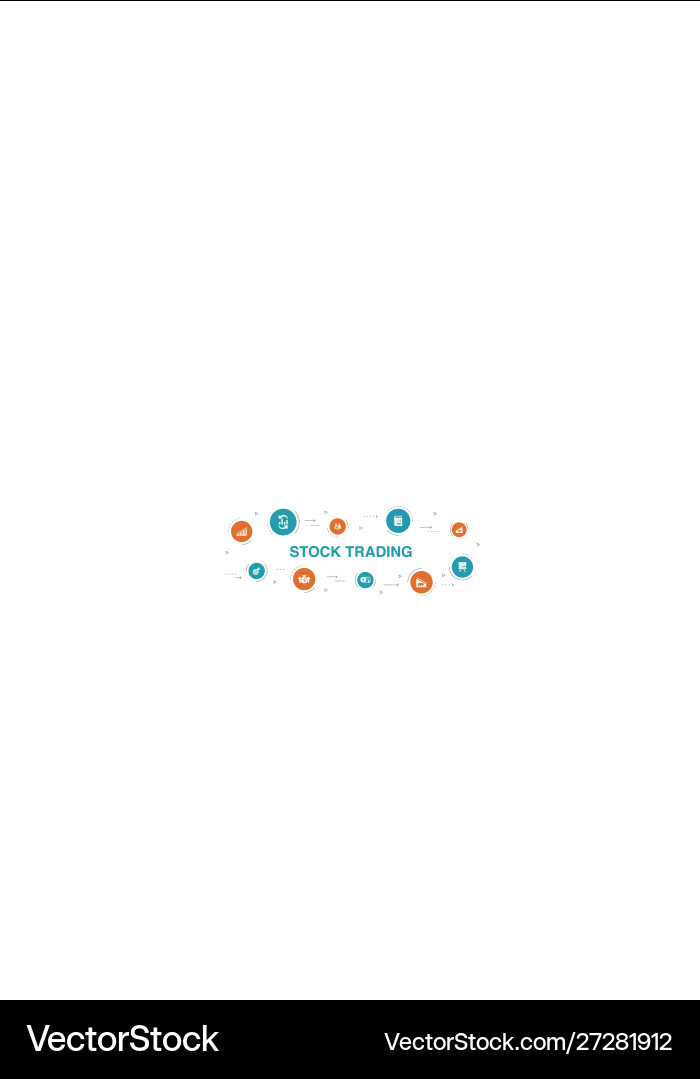 Stock trading infographic 10 steps circle design Vector Image