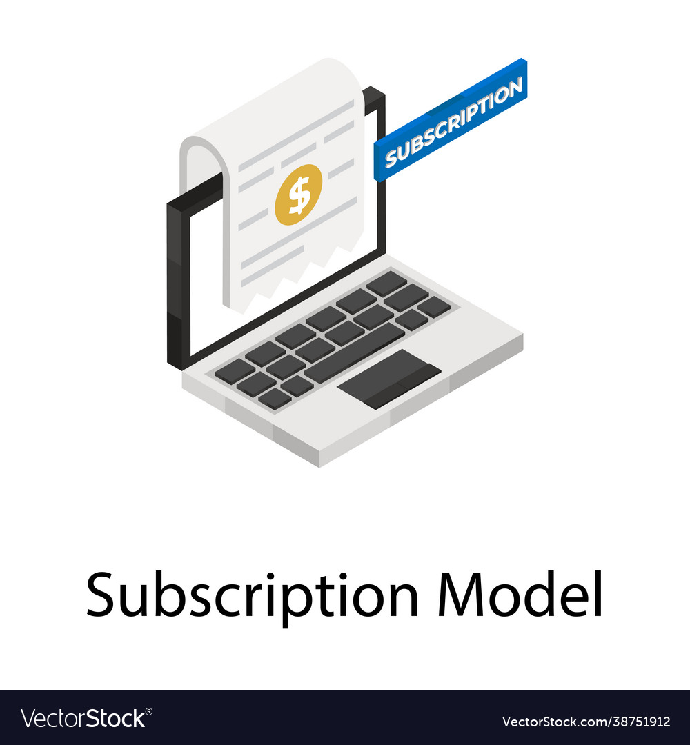 Subscription model Royalty Free Vector Image - VectorStock